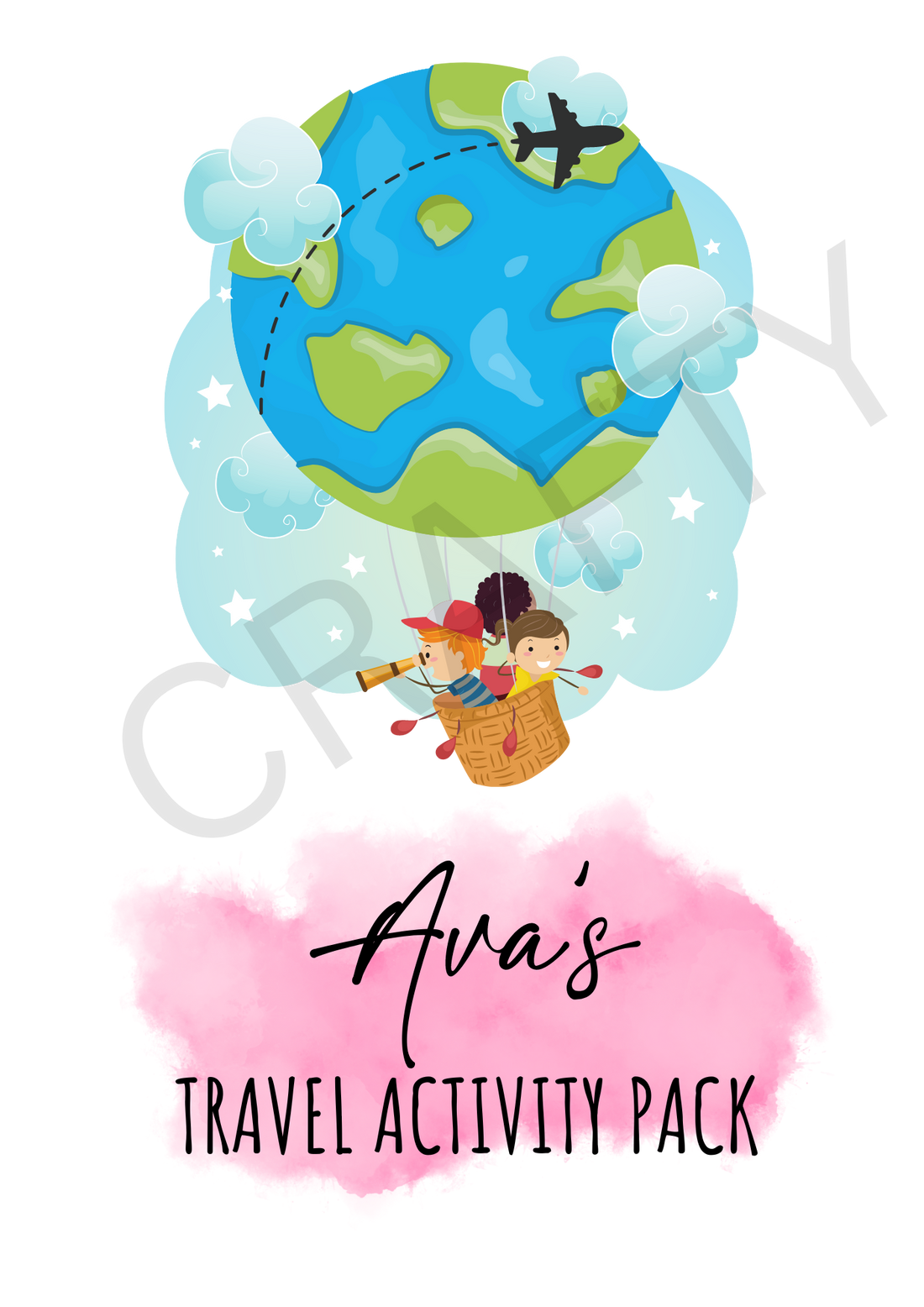 Customised Travel Activity Pack Design Sublimation Print – Crafty ...